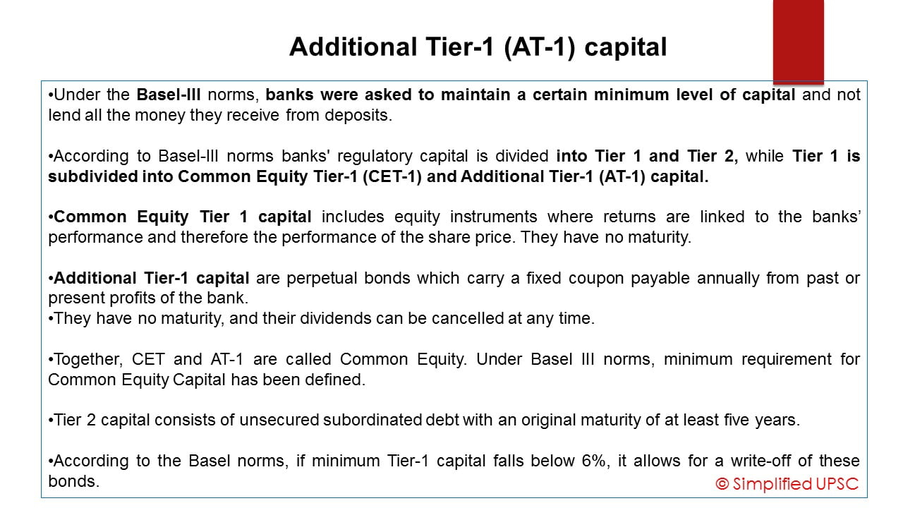 Additional Tier-1 (AT1) Bonds | Simplified UPSC