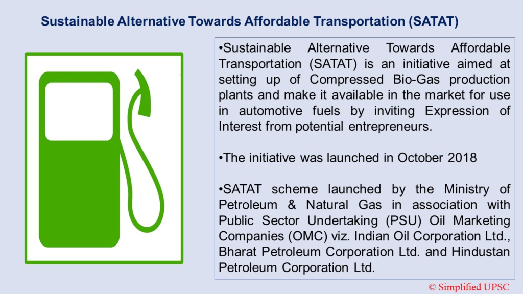 Sustainable Alternative Towards Affordable Transportation (SATAT ...